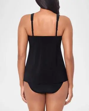 Magicsuit Solid Hadee Tankini Swim Top - Black