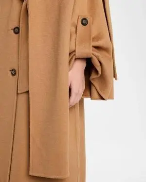 Zimmermann Valiant Wool Scarf Maxi Coat - Camel