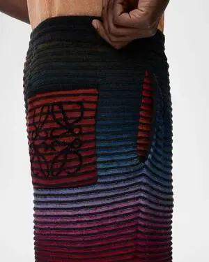 Loewe X Paula & Apos;s Ibiza & Apos;s Multi-stripe Knit Shorts - Multicolor