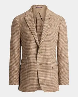 Ralph Lauren Purple Label Apos;s Kent Hand-tailored Plaid Sport Coat - Brown