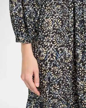 Ulla Johnson Serephina Long-sleeve Midi Dress - Midnight B