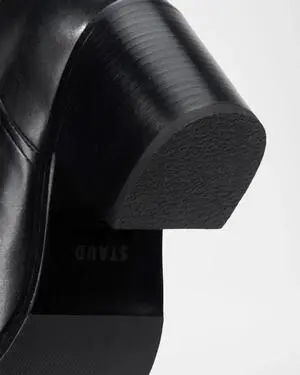 Staud Brooklyn Leather Ankle Boots - Black