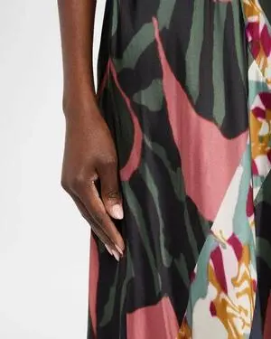Dries Van Noten Dibelle Patchwork Satin Midi Slip Dress - Khaki