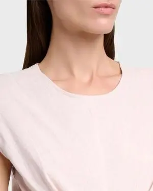Proenza Schouler White Label Miranda Cinched Slub Linen Midi Dress - Orchid