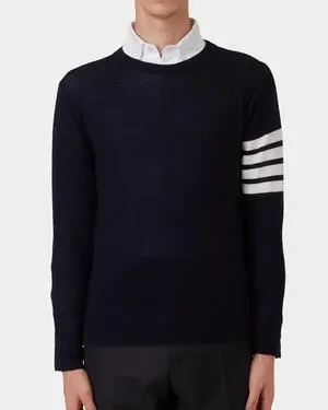 Thom Browne Apos;s 4-bar Wool Sweater - Navy