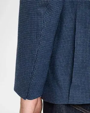 Ralph Lauren Purple Label Apos;s Kent Handmade Houndstooth Sport Coat - Navy