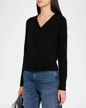 Kobi Halperin Heather Shimmer Cashmere Sweater