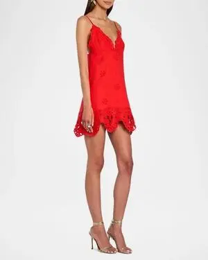 Retrofete Nebullah Embroidered Mini Dress