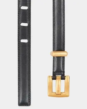 Balmain Anthem Leather Belt - Black