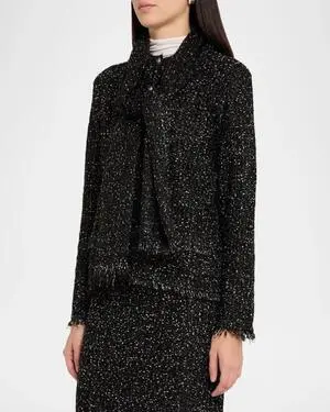 Kobi Halperin Faye Fringed Metallic Knit Sweater
