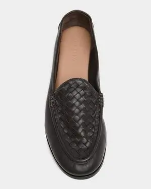 Bottega Veneta Apos;s Silenzio Intrecciato Napa Leather Loafers - Espresso