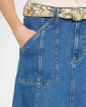Cinq À Sept Benji Denim Midi Skirt