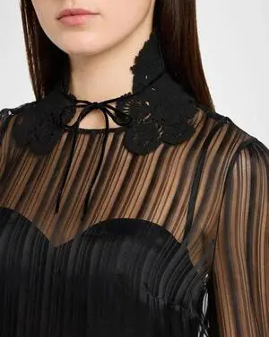 Zimmermann Valiant Lantern Mini Dress - Black