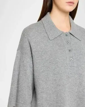 FRAME The Academy Cashmere Polo Shirt