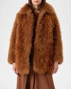 Akris Yaron Cashmere Shearling Short Coat