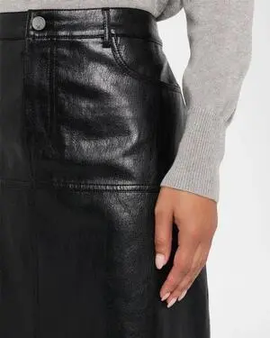 Kobi Halperin Leslie Faux-leather Pencil Skirt
