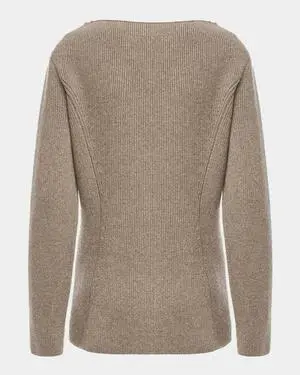 Malo Rib-knit Cashmere Pocket Cardigan