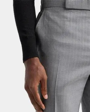 Ralph Lauren Purple Label Apos;s Kent Handmade Pinstripe Wool Suit - Greycream