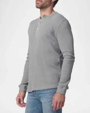 JOE & APOS;S JEANS Apos;s Waffle-knit Cotton Long-sleeve Henley - Mockingbir