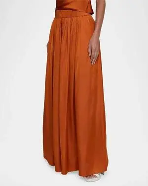 L & APOS;AGENCE Haylo Pleated Wide-leg Pants