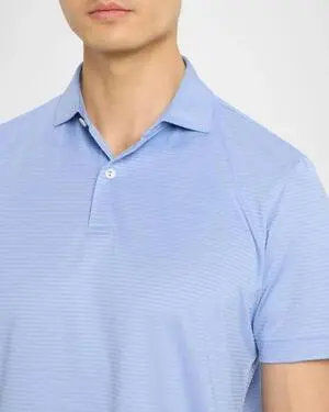 Peter Millar Apos;s Crown Crafted Empire Performance Jersey Polo Shirt - Iris Mist