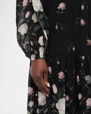 Kobi Halperin Robin Tiered Floral-print Chiffon Maxi Dress