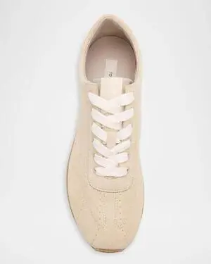 TOTEME Flex Suede Low-top Sneakers - Stone