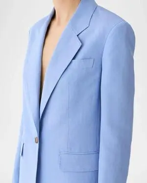 Lafayette 148 New York Single-button Pick Stitch Blazer