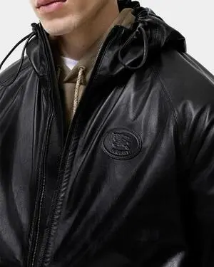 Burberry Apos;s Clapton Leather Jacket - Black