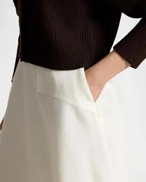 Polo Ralph Lauren Cotton-wool A-line Midi Skirt