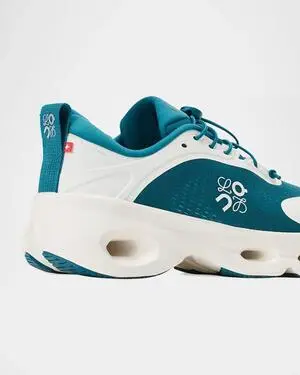 Loewe X On & Apos;s Cloudsolo Mesh Runner Sneakers - Teal/eggshell