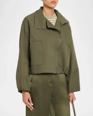 Vince Sculpted Parachute Jacket - Olive