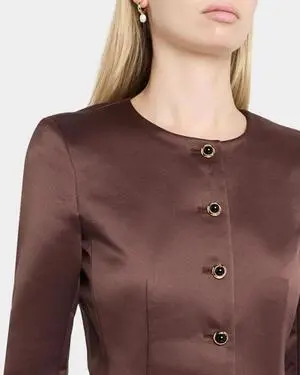 Tanya Taylor Heather Satin Blazer
