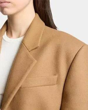Balenciaga Single-breasted Wool Long Tailored Coat - Teak