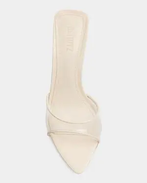 Schutz Elodie Vinyl 75mm Patent Leather Sandals - Transparen