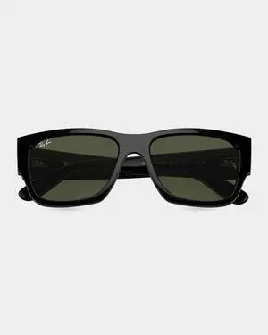 Ray-ban Rb0947 56mm Carlos Rectangular Sunglasses - Black