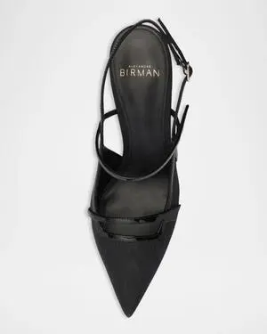 ALEXANDRE BIRMAN 85mm Tita Moire Slingback Pumps
