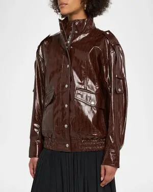 3.1 Phillip Lim Textured Faux Leather Jacket
