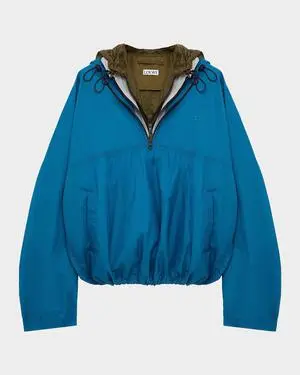 Loewe Apos;s Multilayered Half-zip Anorak Jacket - Blue