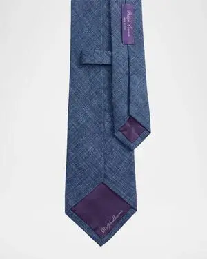 Ralph Lauren Purple Label Apos;s Délavé Linen-blend Tie - Blue