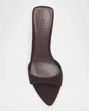 Schutz Elodie 75mm Leather Slip-on Sandals