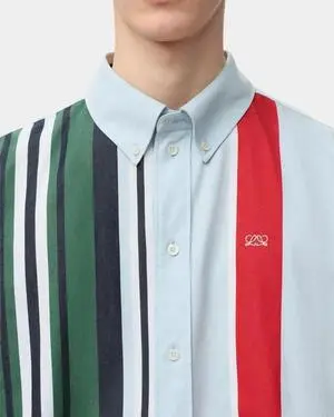 Loewe Apos;s Variegated Stripe Twill Button-down Shirt - Blue Multi