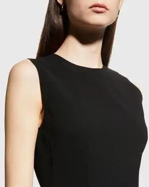 Lafayette 148 New York Harpson Finesse Crepe Sheath Dress - Black