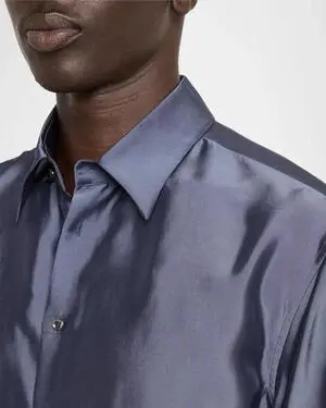 Giorgio Armani Apos;s Iridescent Wool-blend Shirt