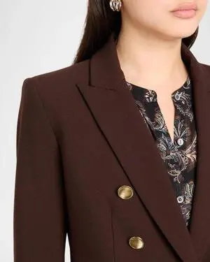 Veronica Beard Miller Double-breasted Dickey Jacket - Espresso