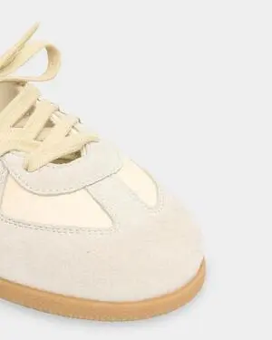 MAISON MARGIELA Replica Leather Lace-up Ballet Flats Bleached S