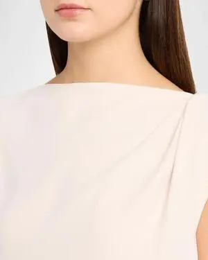 Vince Draped Shoulder Top - Blush Cloud