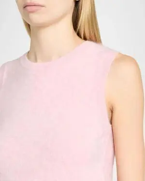 Adam Lippes Ava Brushed Cashmere Sleeveless Shell Top