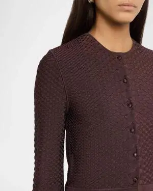 Adam Lippes Worth Viscose Knit Cardigan - Espresso