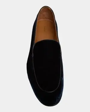 TOM FORD BOUTIQUE Apos;s Leo Leather-trim Velvet Smoking Slippers - Royal Blue